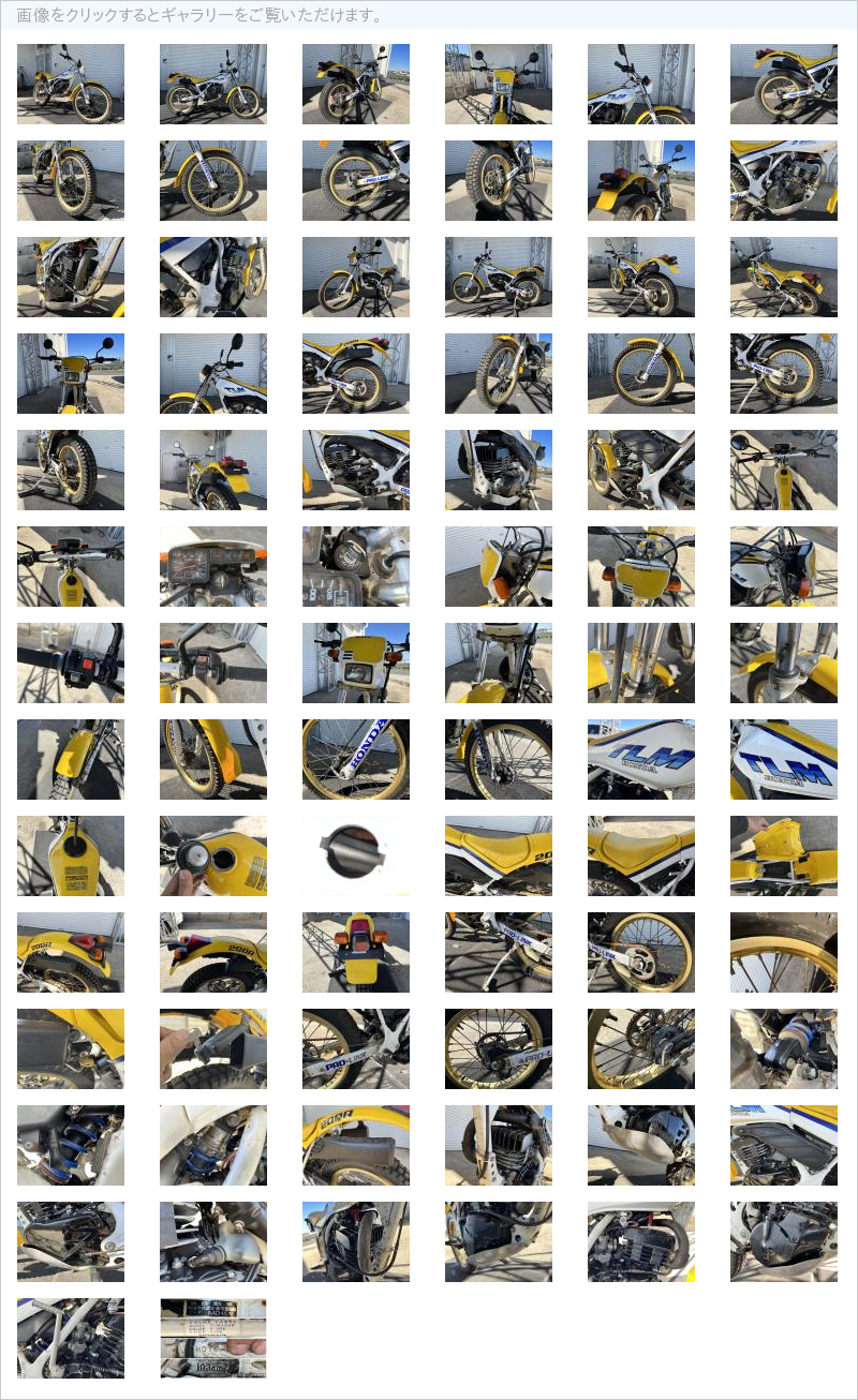 Yahoo!オークション - J16-1.ホンダ TLM200R MD15型 バッテリーレスモ...